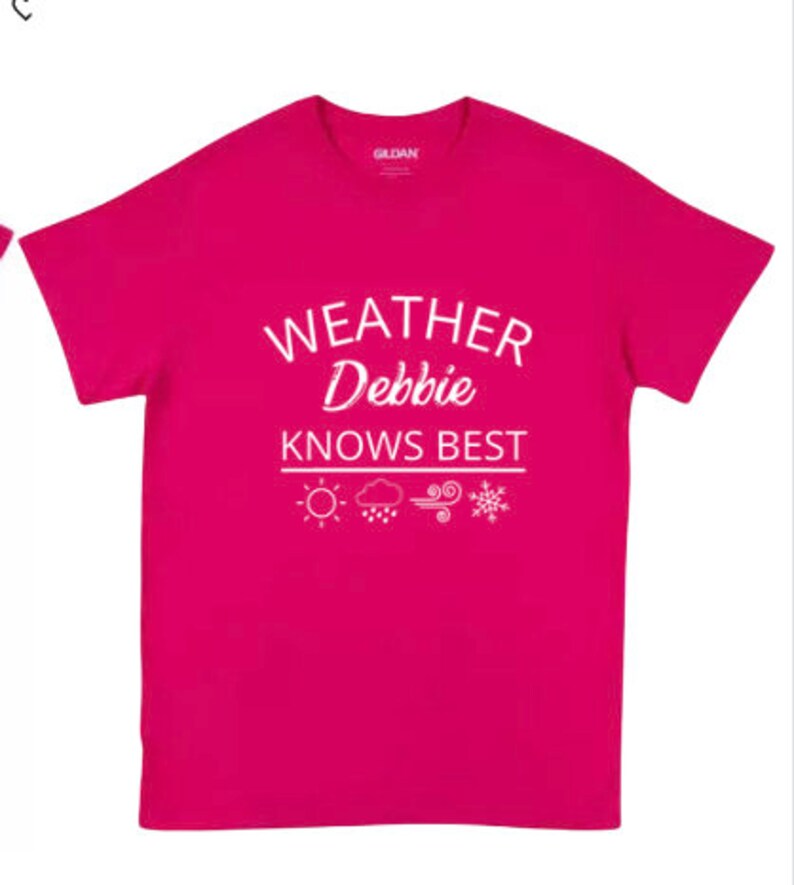 Weather T-shirt. name Can Be Changed - Etsy