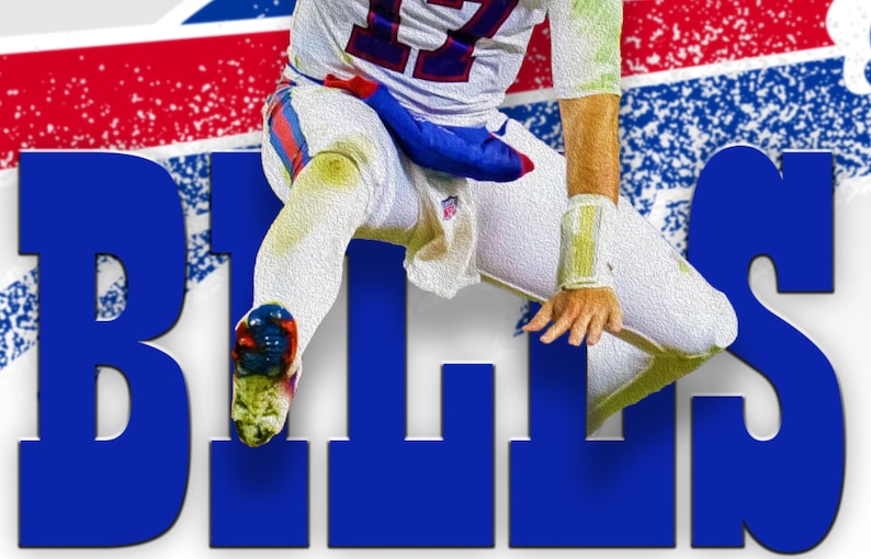 Digital Instant Download Buffalo Bills Josh Allen Hurdle Wall - Etsy