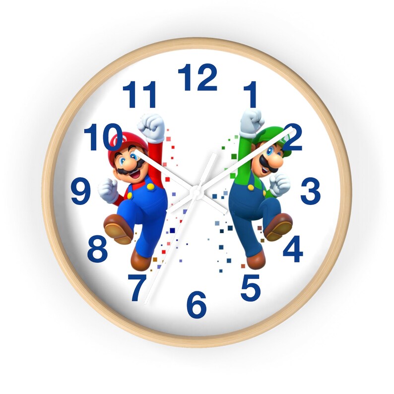 Mario Wall Clocks Nursery Clock Childrens Clock Mario Clock LGBTQ Clock ...
