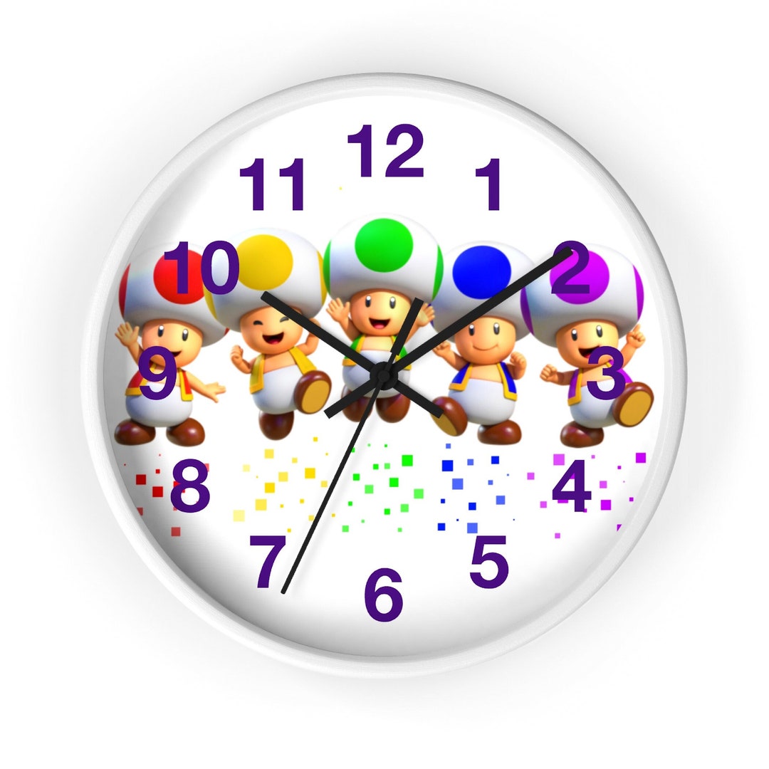 Home Decor Wall Clocks Nursery Clock Childrens Clock Mario Clock LGBTQ ...