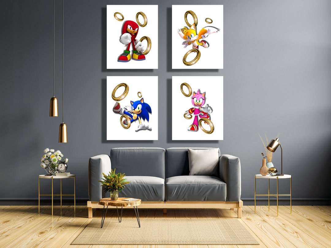 Sonic Hedgehog Set of 4 Printable Digital Download Posters Home Game ...