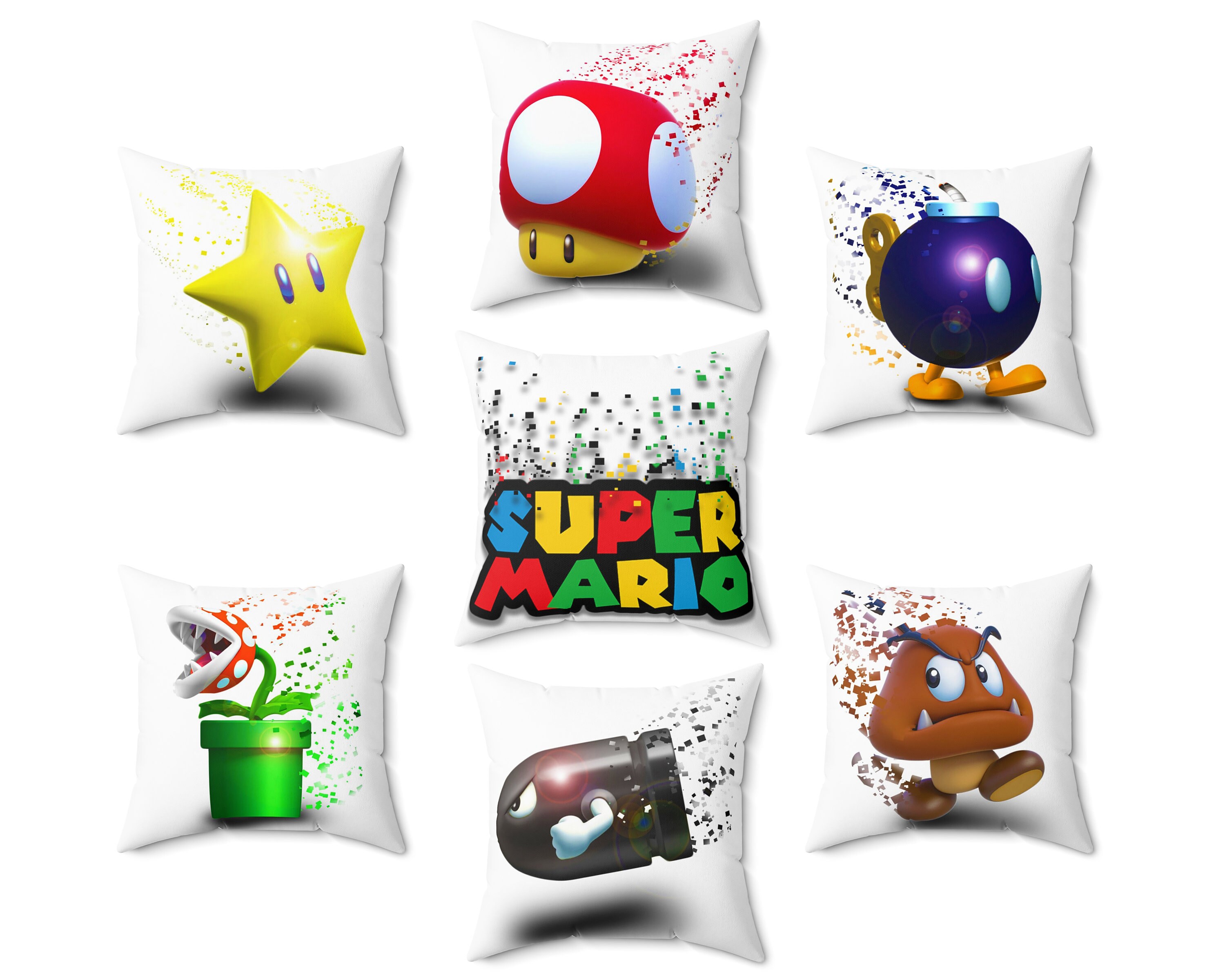 Mario Pillow Gaming Pillow Kids Pillow Christmas Gift Throw Pillow ...