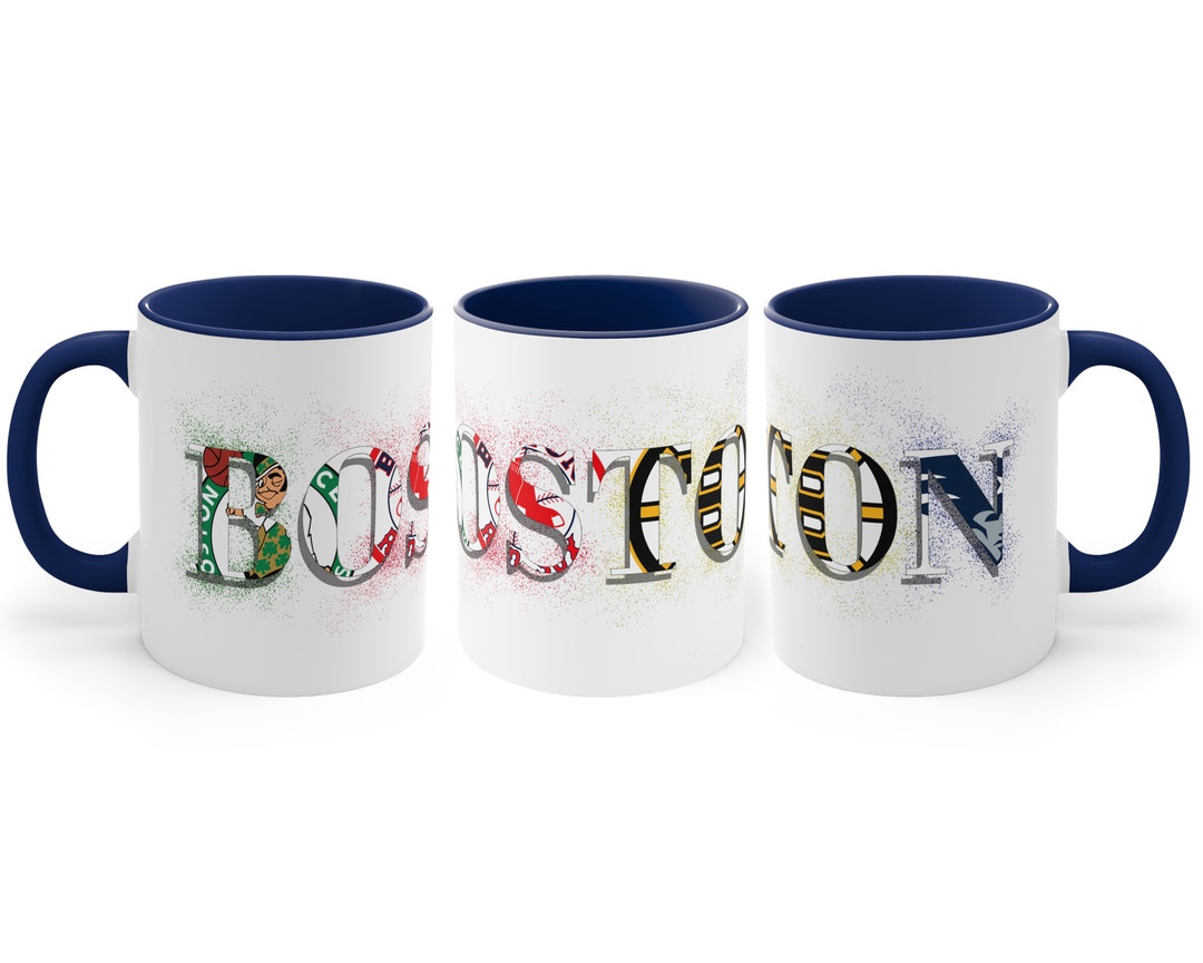 Boston Sports Coffee Mug Boston Ceramic Mug Boston Mug Bruins Mug ...
