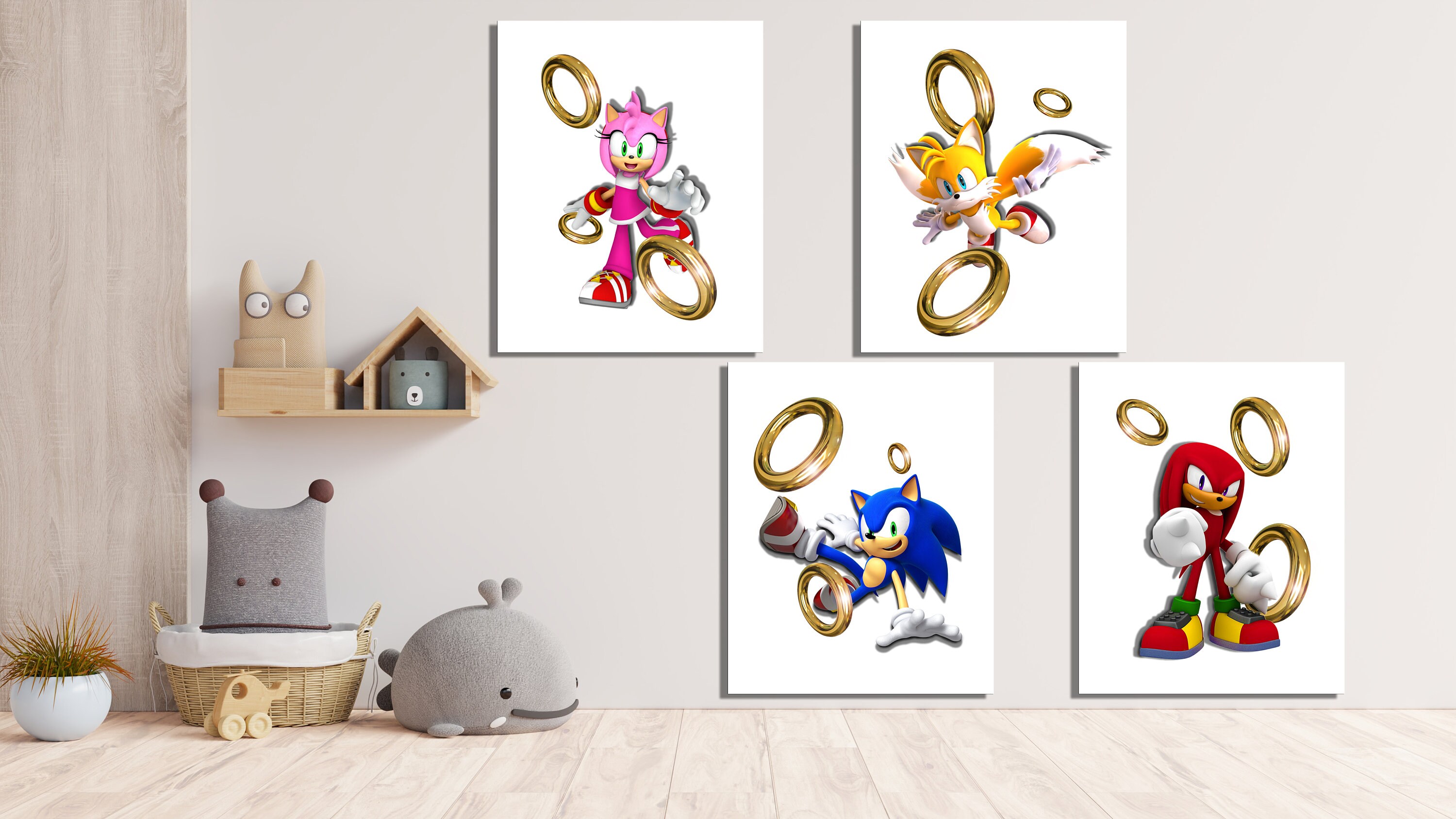 Sonic Hedgehog Set of 4 Printable Digital Download Posters - Etsy