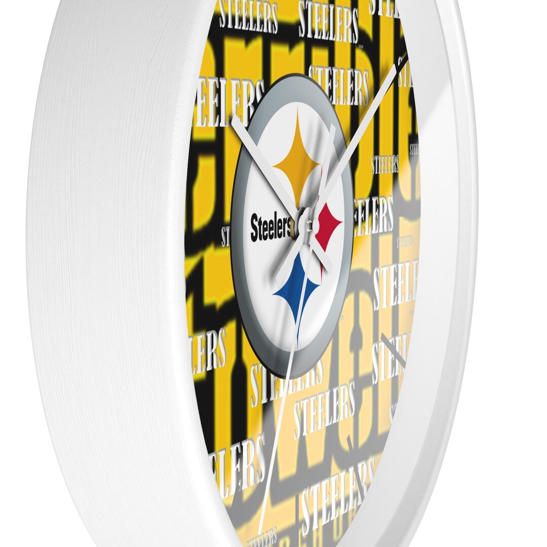Pittsburgh Steelers Clock NFL Clock Steelers Wall Clock Man Cave Clock ...