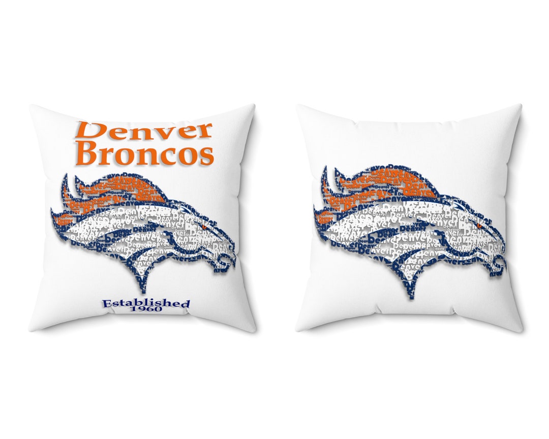 Denver Broncos Pillow NFL Throw Pillow Broncos Home Decor Decorative ...