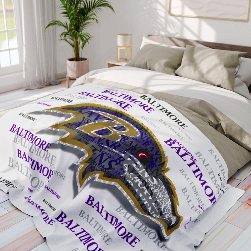 Baltimore Raven Blanket - Etsy