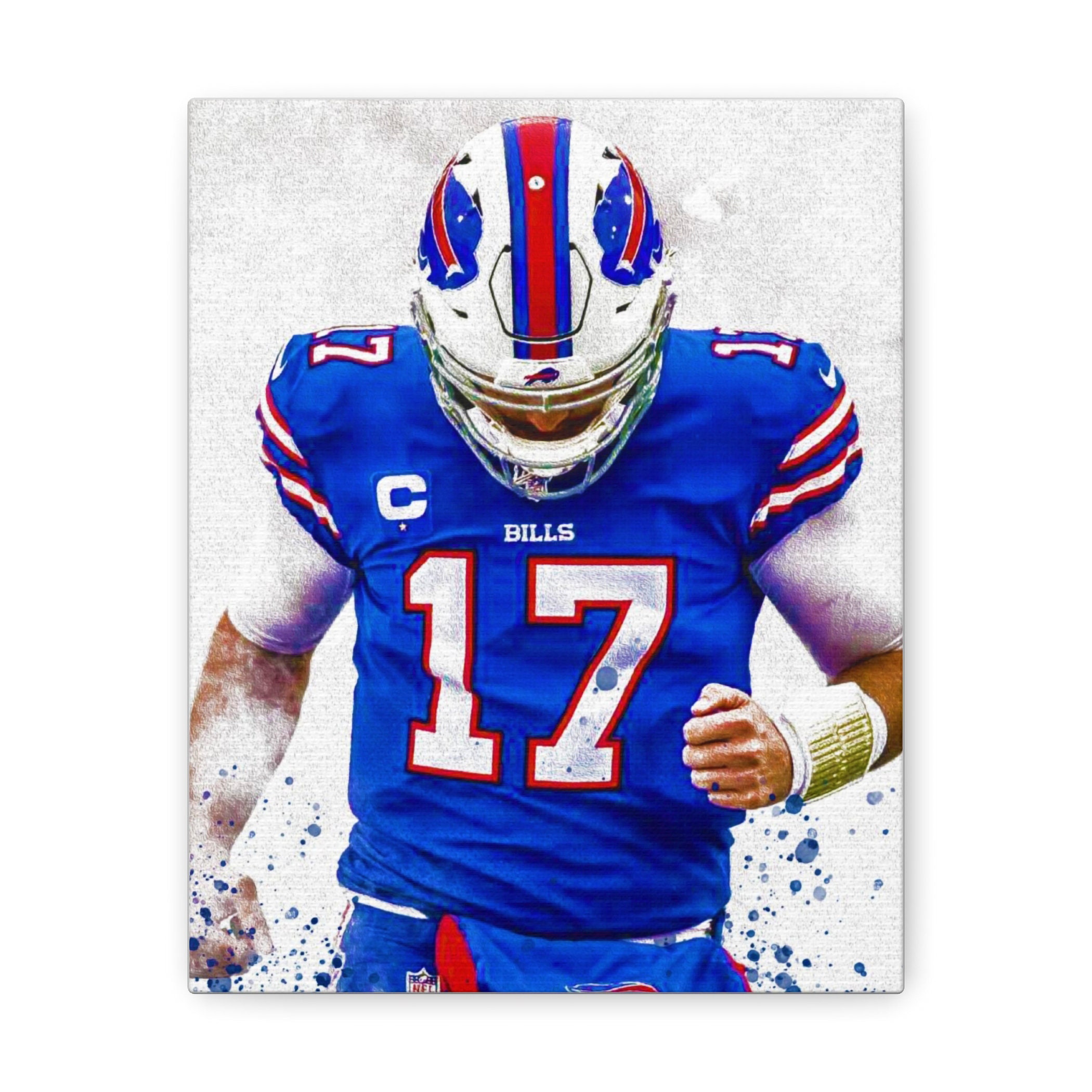 Josh Allen Canvas Wall Art Buffalo Bills NFL Poster Christmas Gift ...