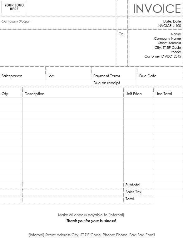 Invoice Template Editable Word Document - Etsy