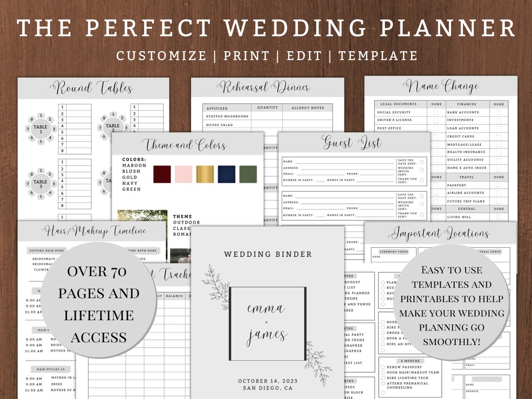 Complete and Simple Wedding Planning Binder for DIY Brides - Etsy