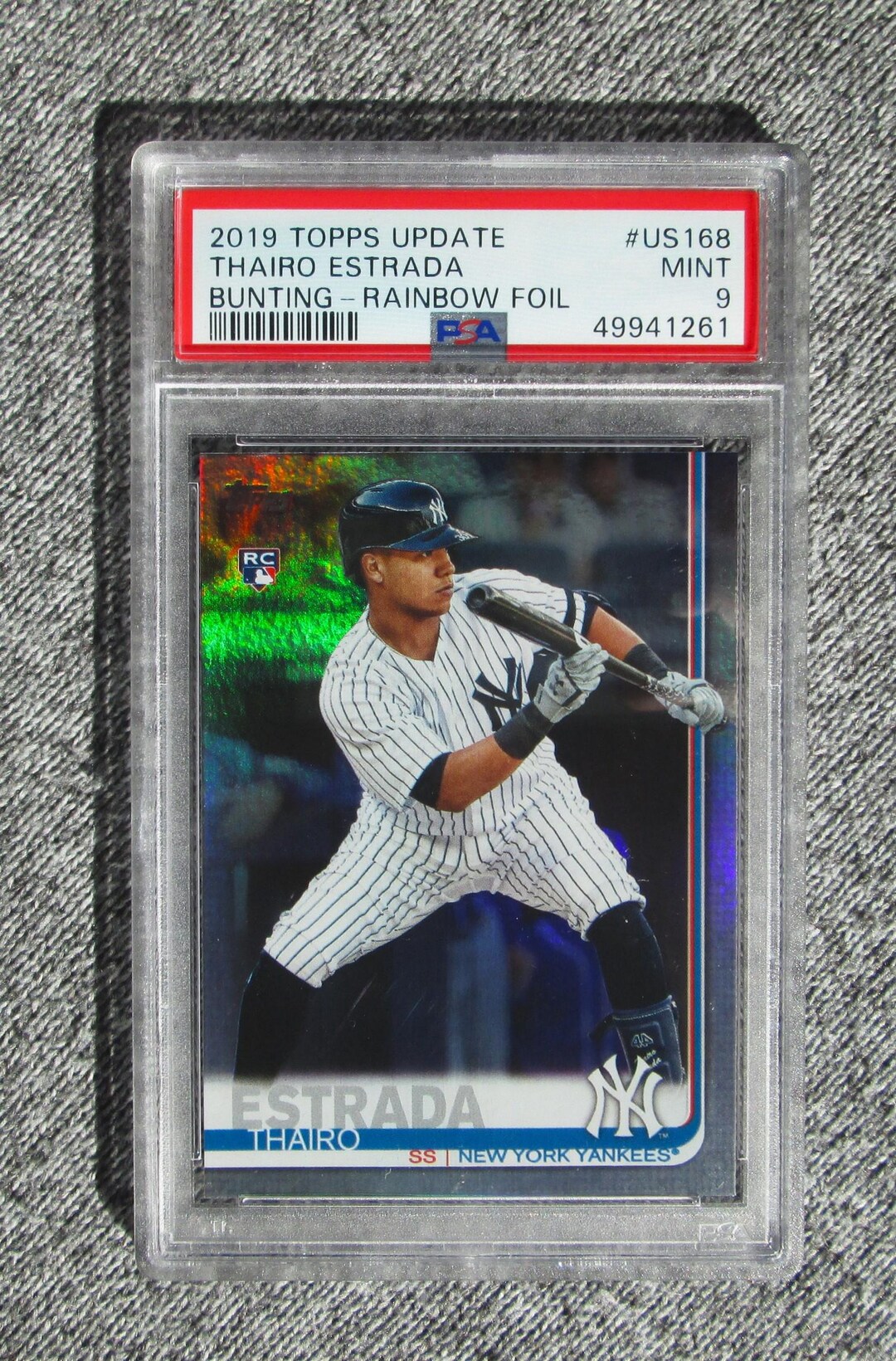 Thairo Estrada Baseball Card Rookie Topps Update Rainbow Foil San ...