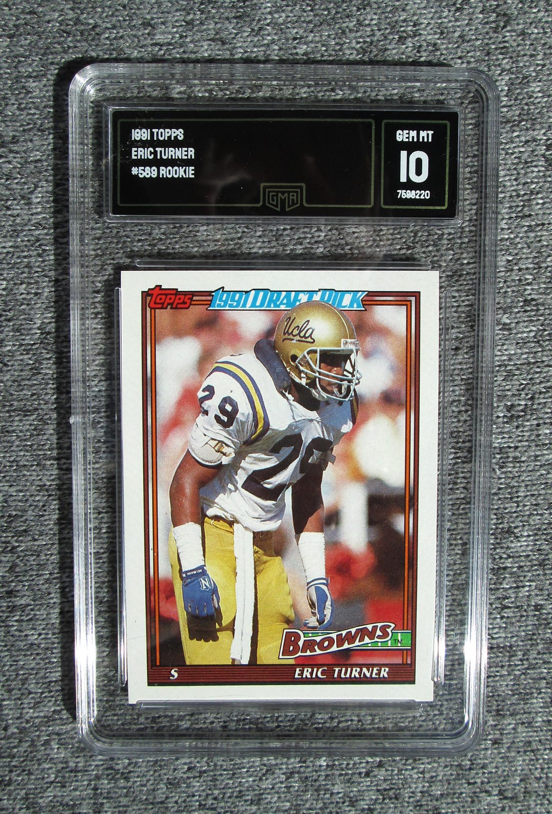 Eric Turner Football Rookie Card 1991 Topps Cleveland Browns UCLA Gma ...