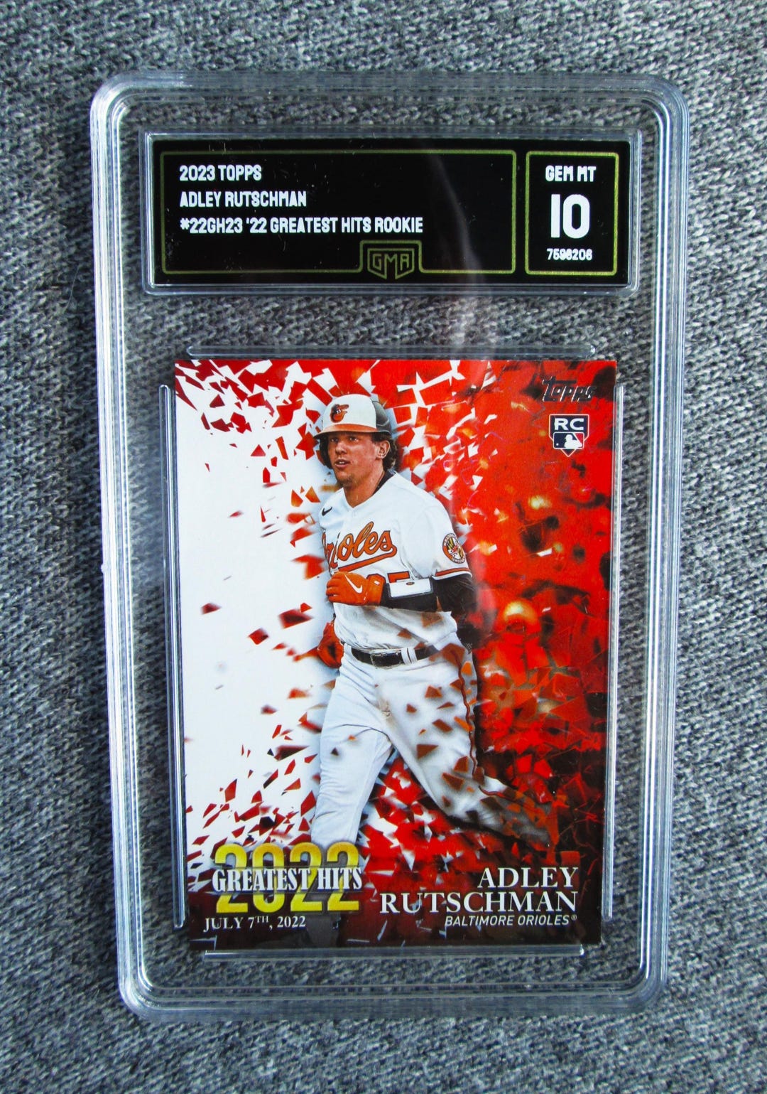 Adley Rutschman Baseball Card Rookie Topps Greatest Hits Orioles GEM ...