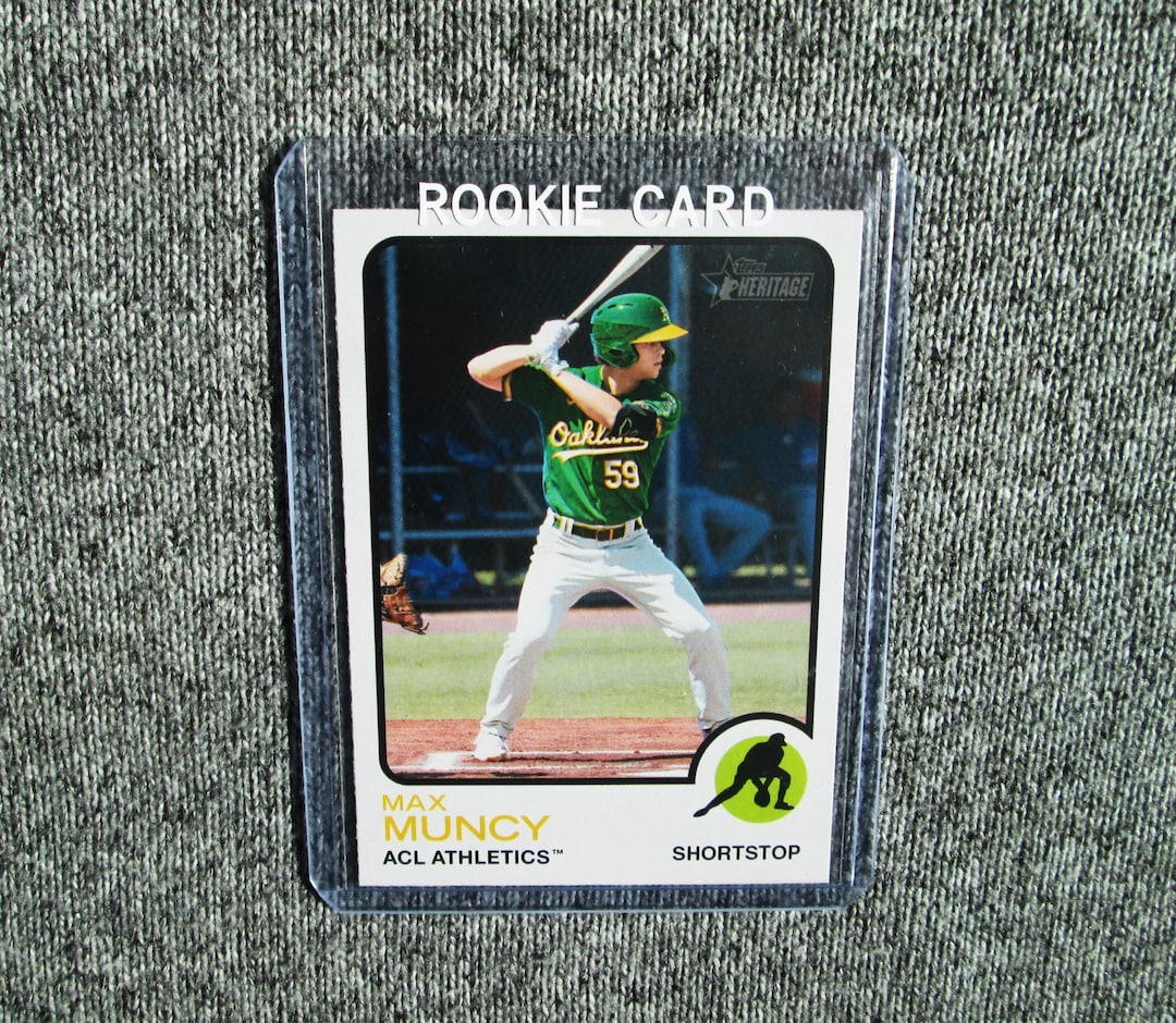 Max Muncy ACL Oakland Athetics Heritage Minor Short Print Rookie Card ...