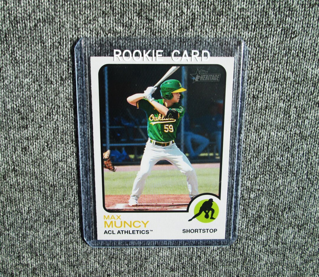 Max Muncy ACL Oakland Athetics Heritage Minor Short Print Rookie Card ...