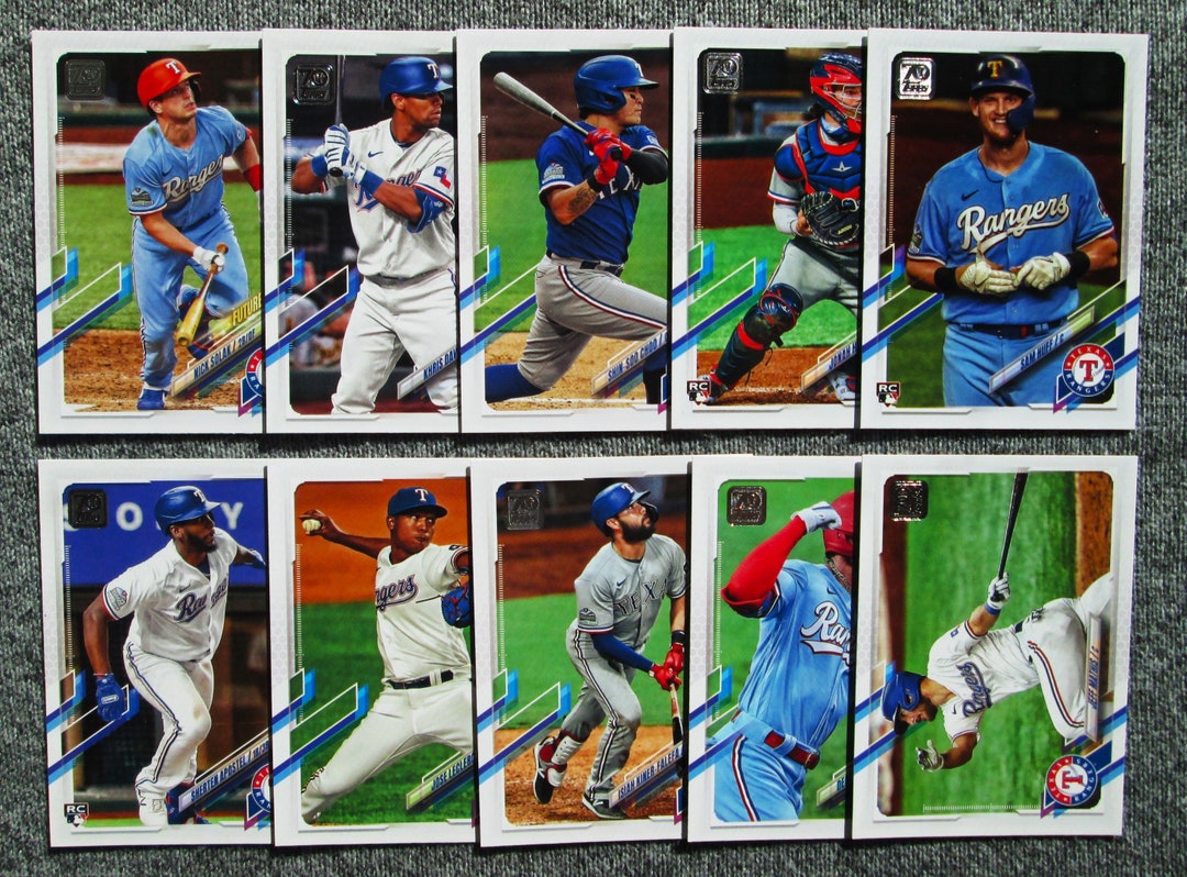 Evan Carter Topps Rookie 2021 Texas Rangers Cards Team Set - Etsy