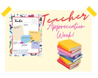 All About My Teacher Printable, Teacher Appreciation Week Printable ...