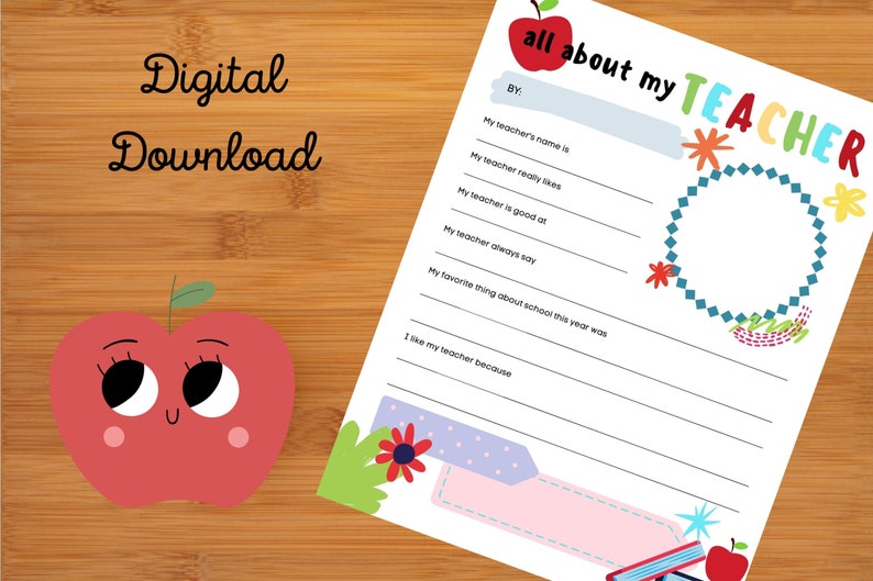 Teacher Appreciation Week Printable, Teacher Survey, Teacher Printable ...