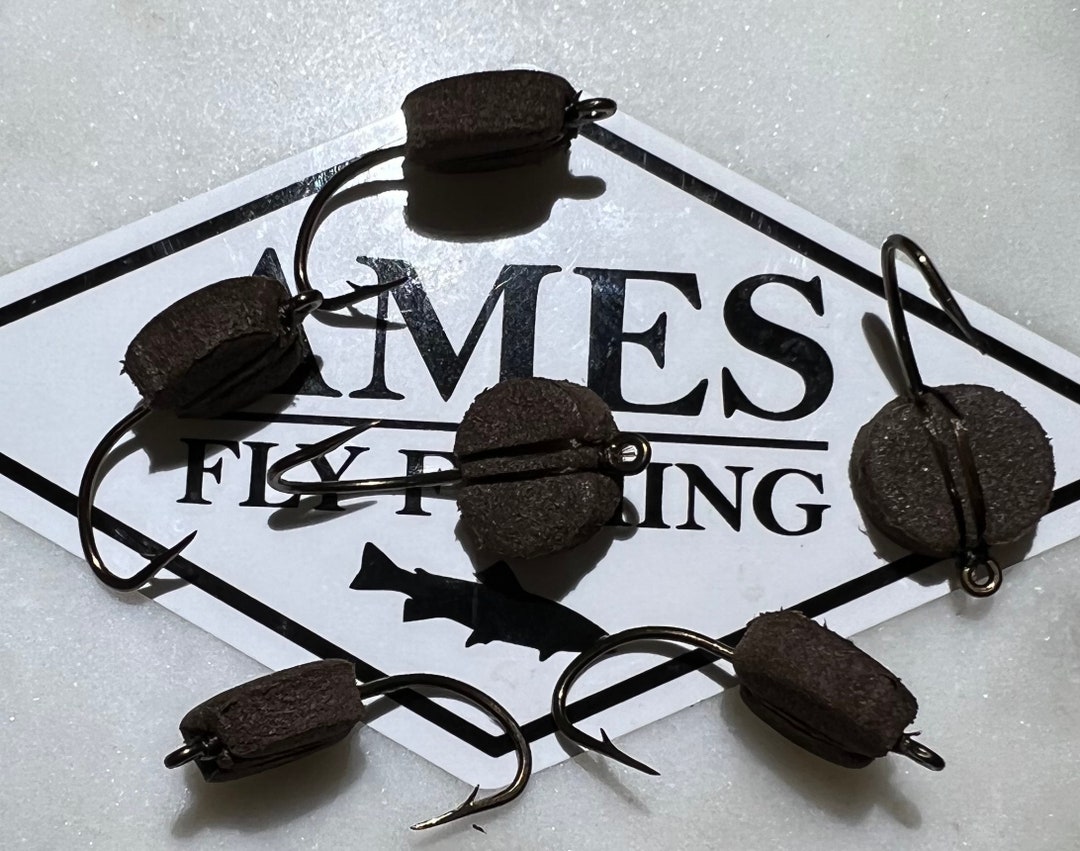 Pellet Fly Fish Biscuits Brown Fly Fishing Flies Half Dozen - Etsy