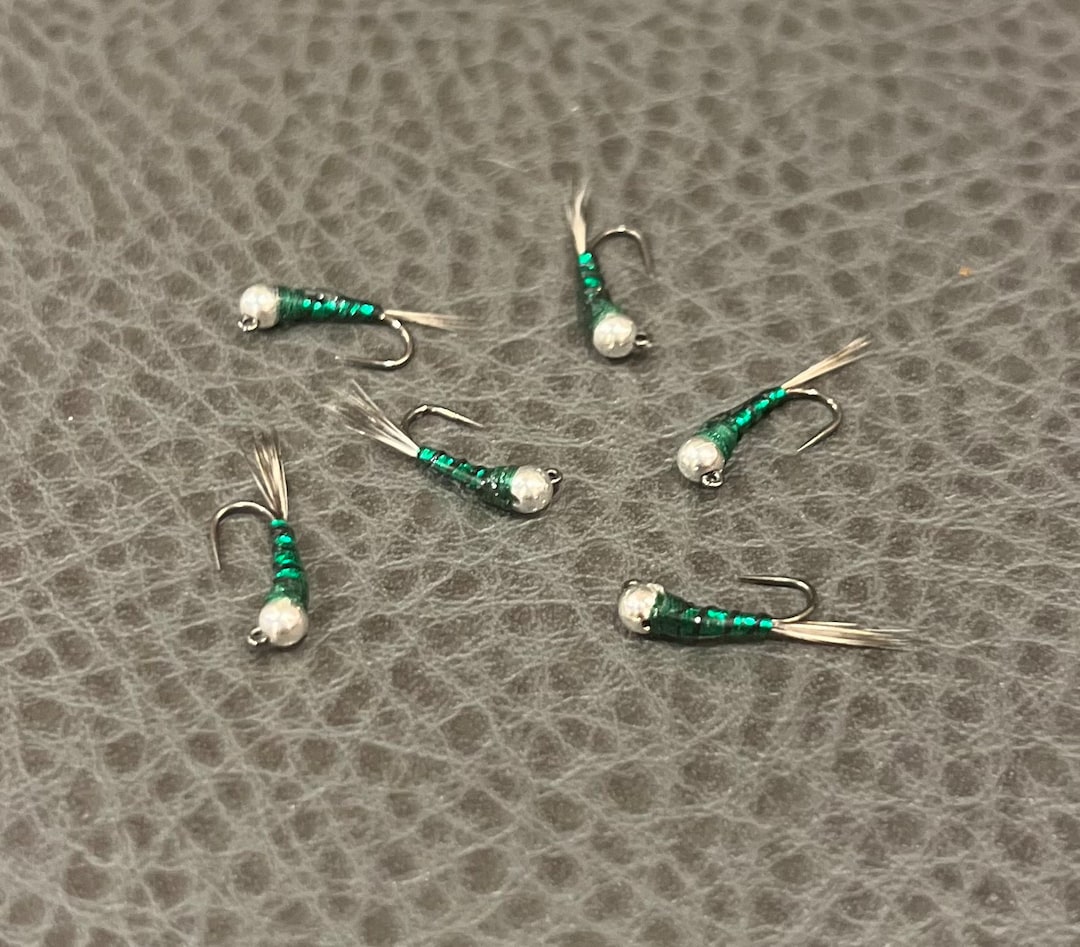 Perdigon Euro Nymph Fly Fishing Flies Green Half Dozen 6 QTY - Etsy
