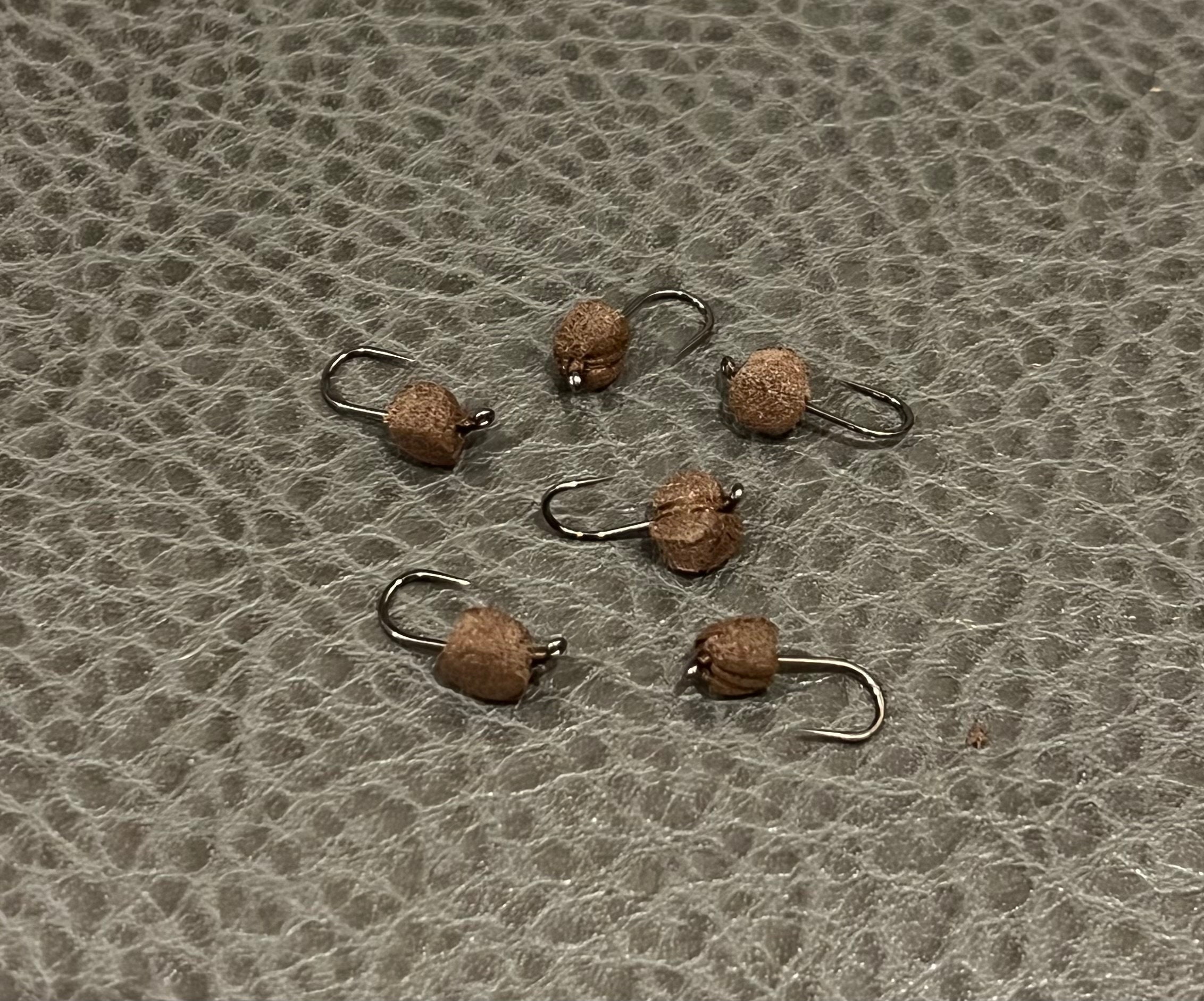 Barbless Hook Pellet Fly Fish Biscuits Brown Mini Fish Food Fly Fishing ...