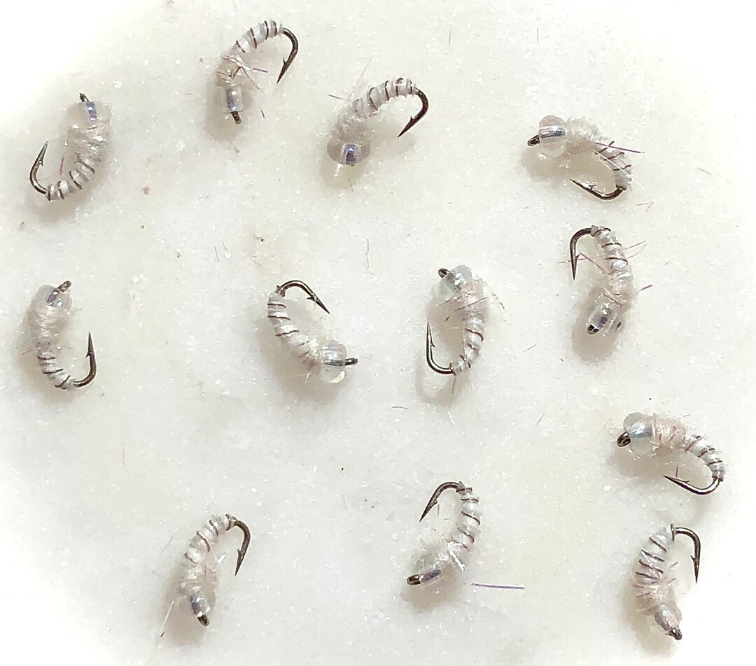 White Midge Bead Head Fly Fishing Flies Choose Size One Dozen 12 - Etsy