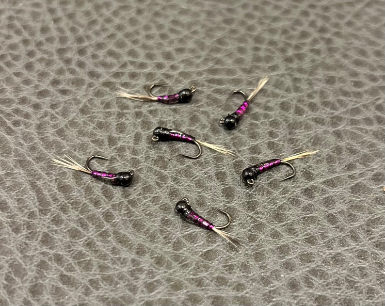 Perdigon Euro Nymph Fly Fishing Flies Purple Half Dozen (6 QTY) - Etsy