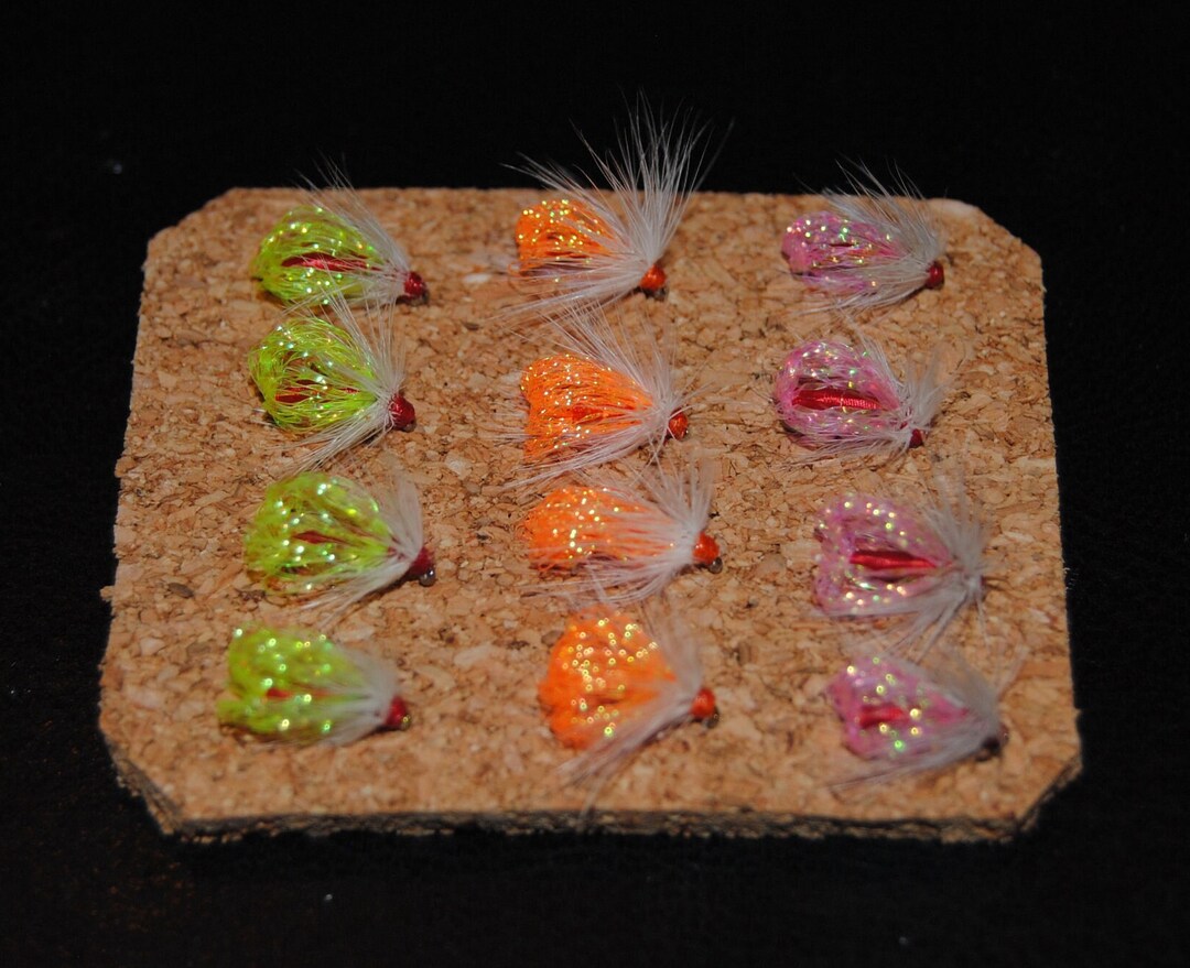 Crystal Meth Egg Fly Fishing Flies Size 16 Steelhead Trout 3 Color ...