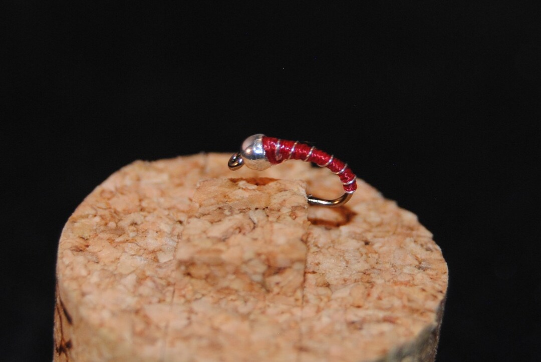 Zebra Midge Red Bead Head Fly Fishing Flies Choose Size One Dozen (12 ...