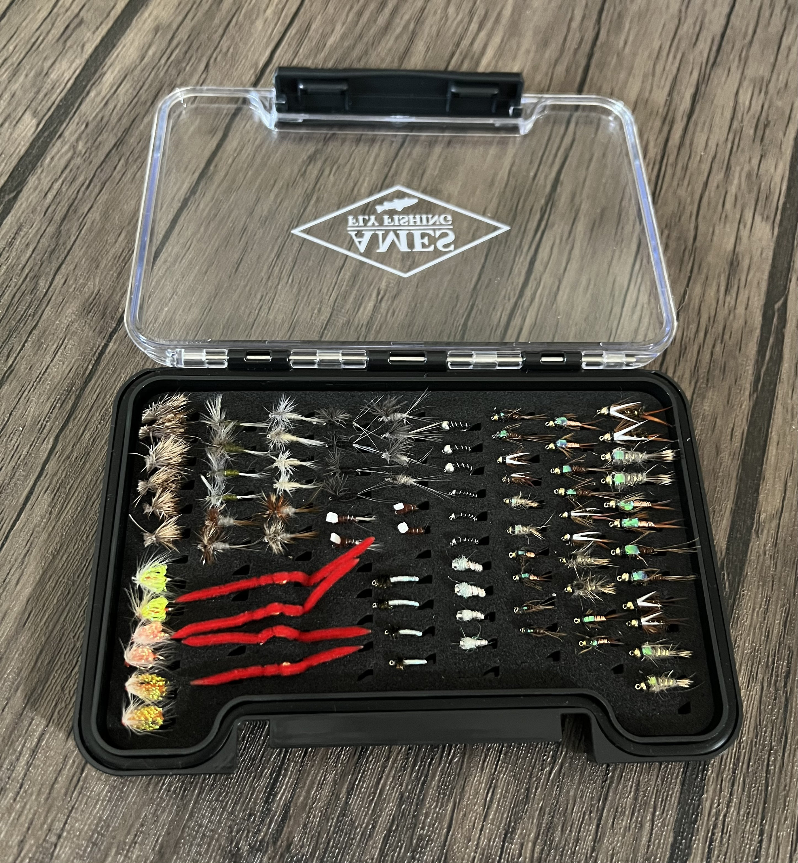 Fly Fishing Flies Assortment With Box 86 Flies Nymph Dry Emerger Midge ...