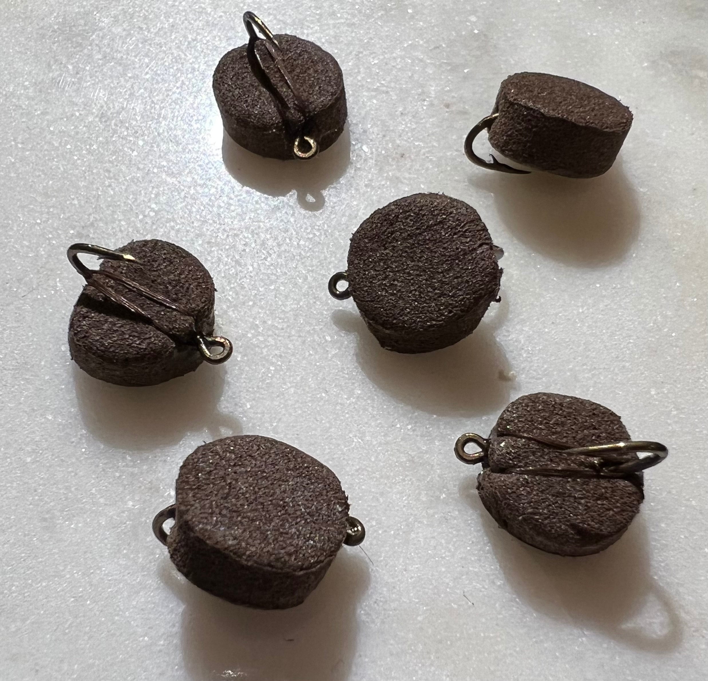 Pellet Fly Fish Biscuits Brown Fly Fishing Flies Half Dozen 6 Size 8 - Etsy