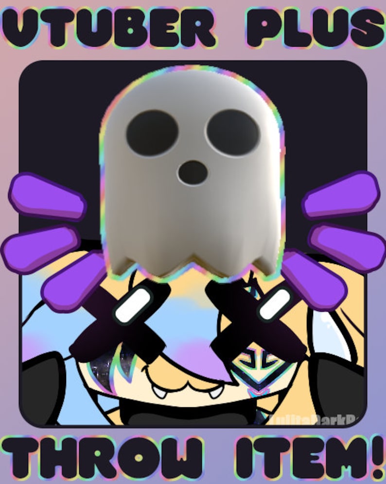 Vtuber Plus Throwable Asset | Spooky Ghost | Stream Asset | Vtuber Plus | Twitch Integrated ...