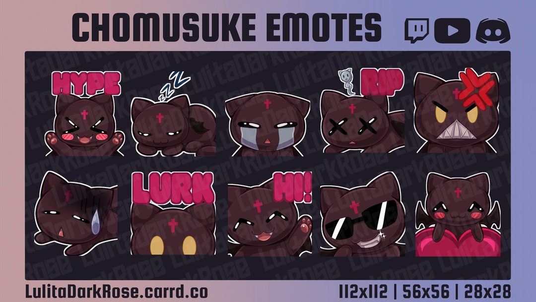 Twitch/youtube/discord Emotes Chat Emotes Konosuba Chomusuke Emotes - Etsy