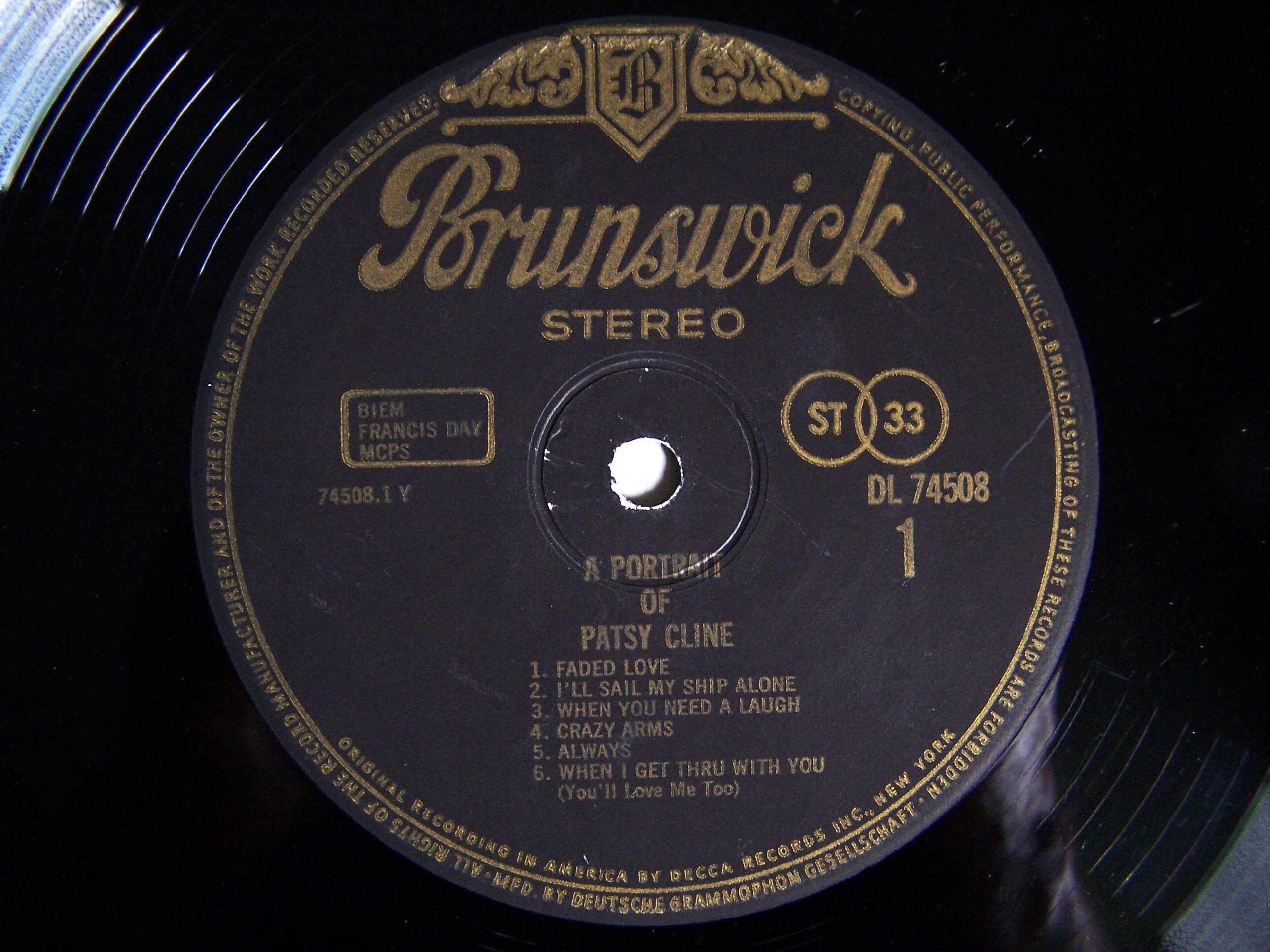 Patsy Cline - A Portrait of - Vinyl LP (french Brunswick Pressing, 1964 ...