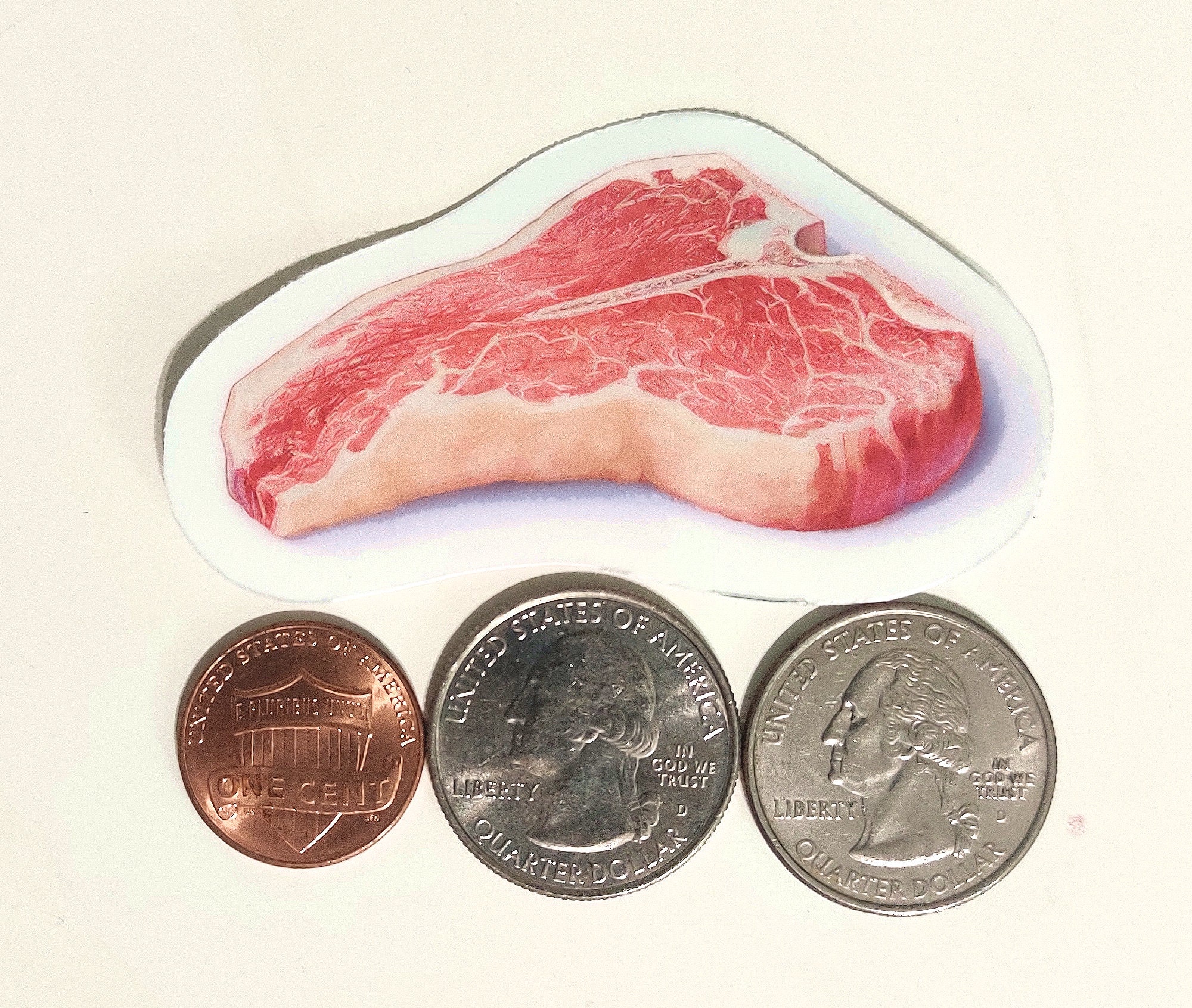 Raw T-bone Steak Meat Vinyl Sticker - Laminated & Waterproof - Etsy