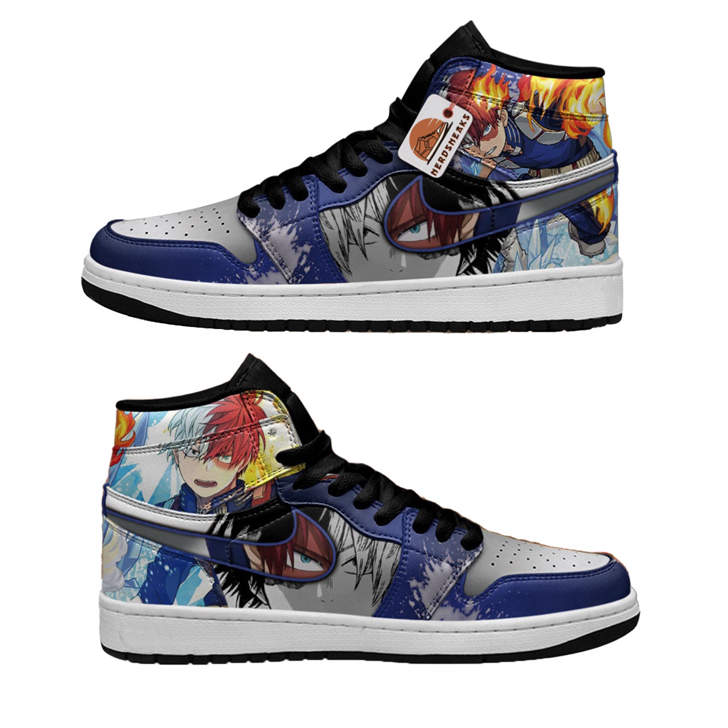 Shoto Todoroki Shoes MHA Anime Custom Sneakers - Etsy