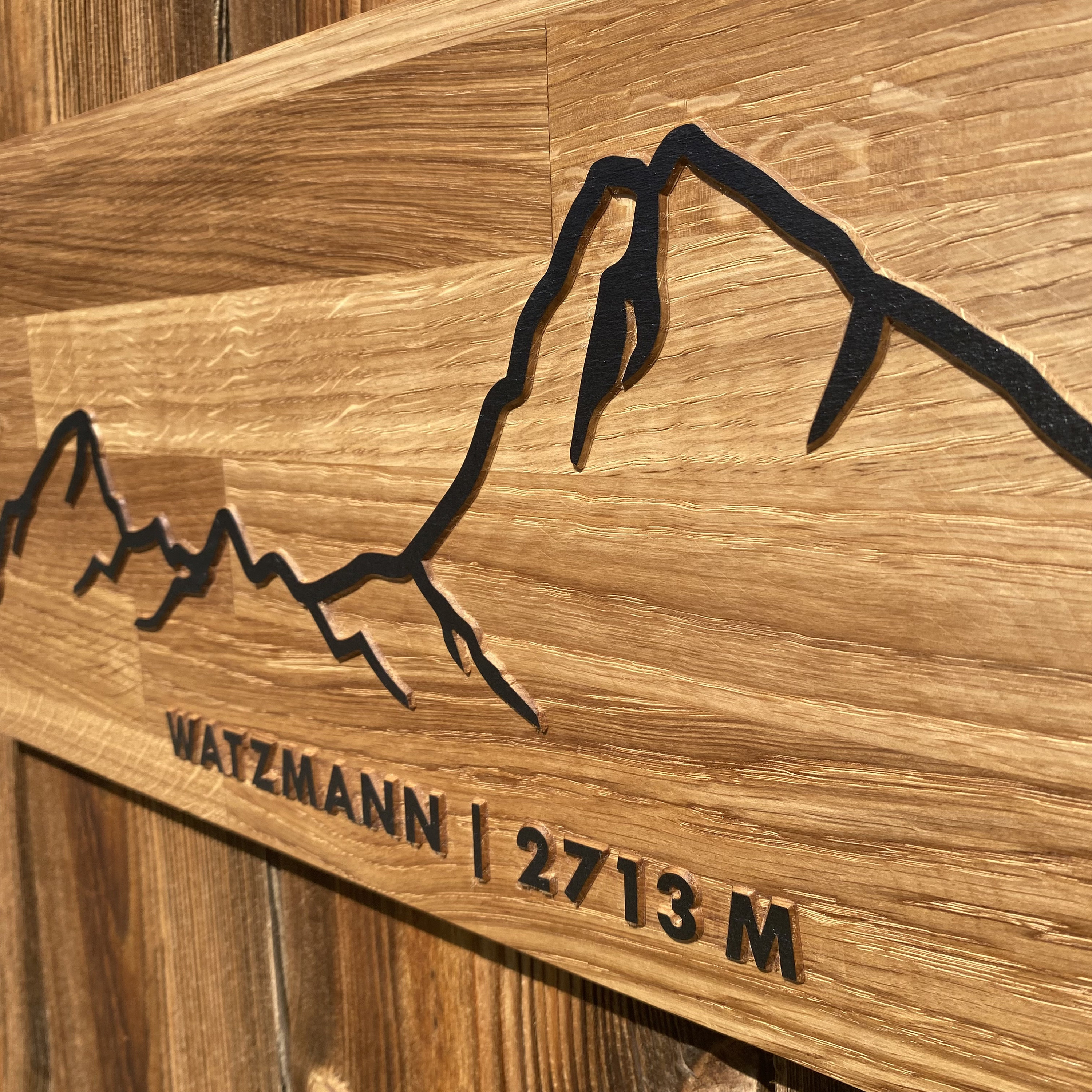 Watzmann als Wandbild aus Holz Bergkette Bergliebe l Berglandschaft ...