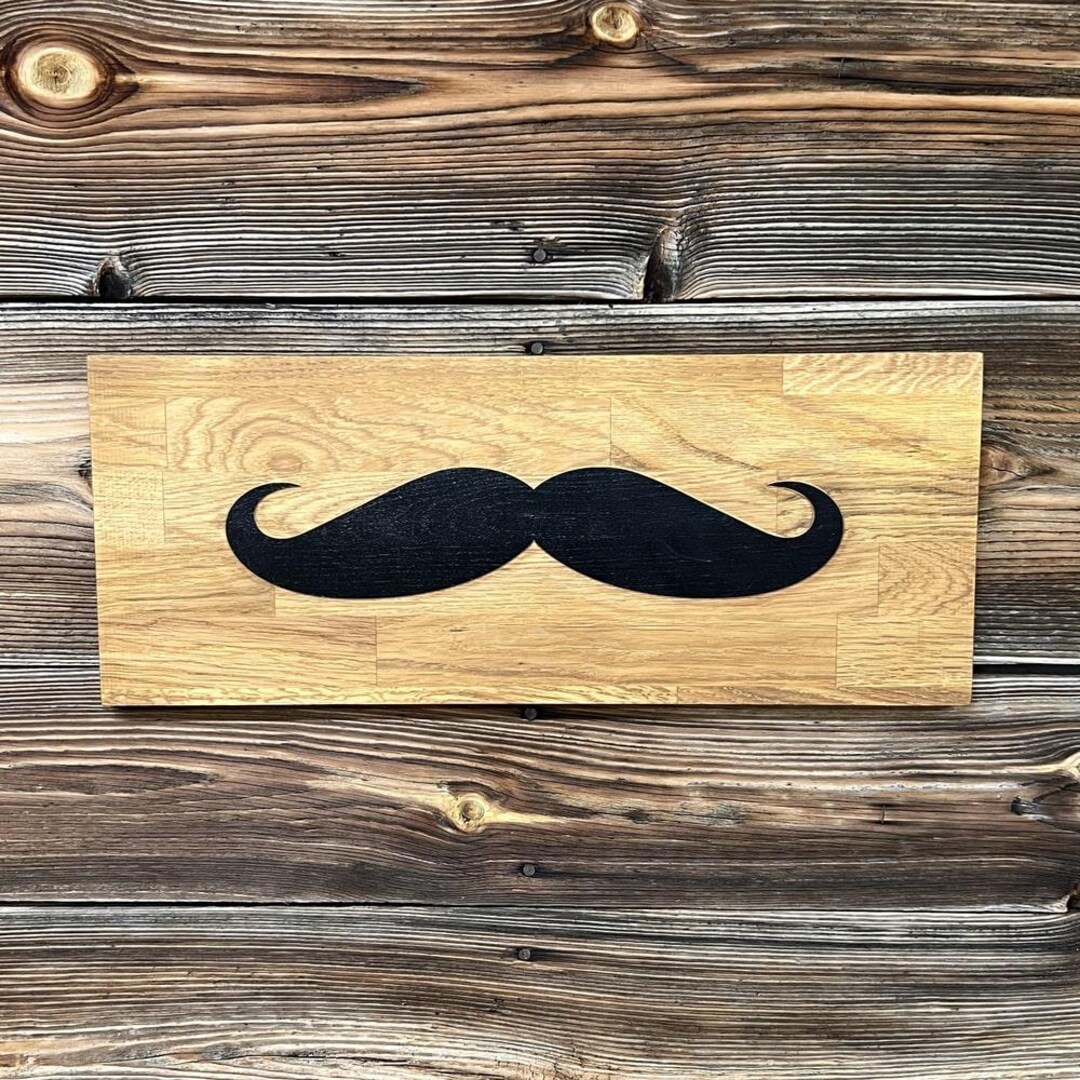 Moustache Mural | Wooden Wall Art L Wall Decoration L Beard Love L Wood ...