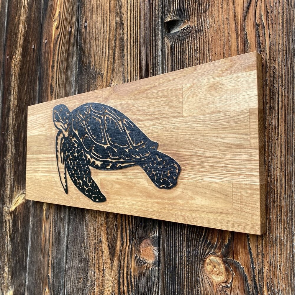 Mural Turtle Wood Wall Art L Wall Decor L Sea Turtles L Wood - Etsy