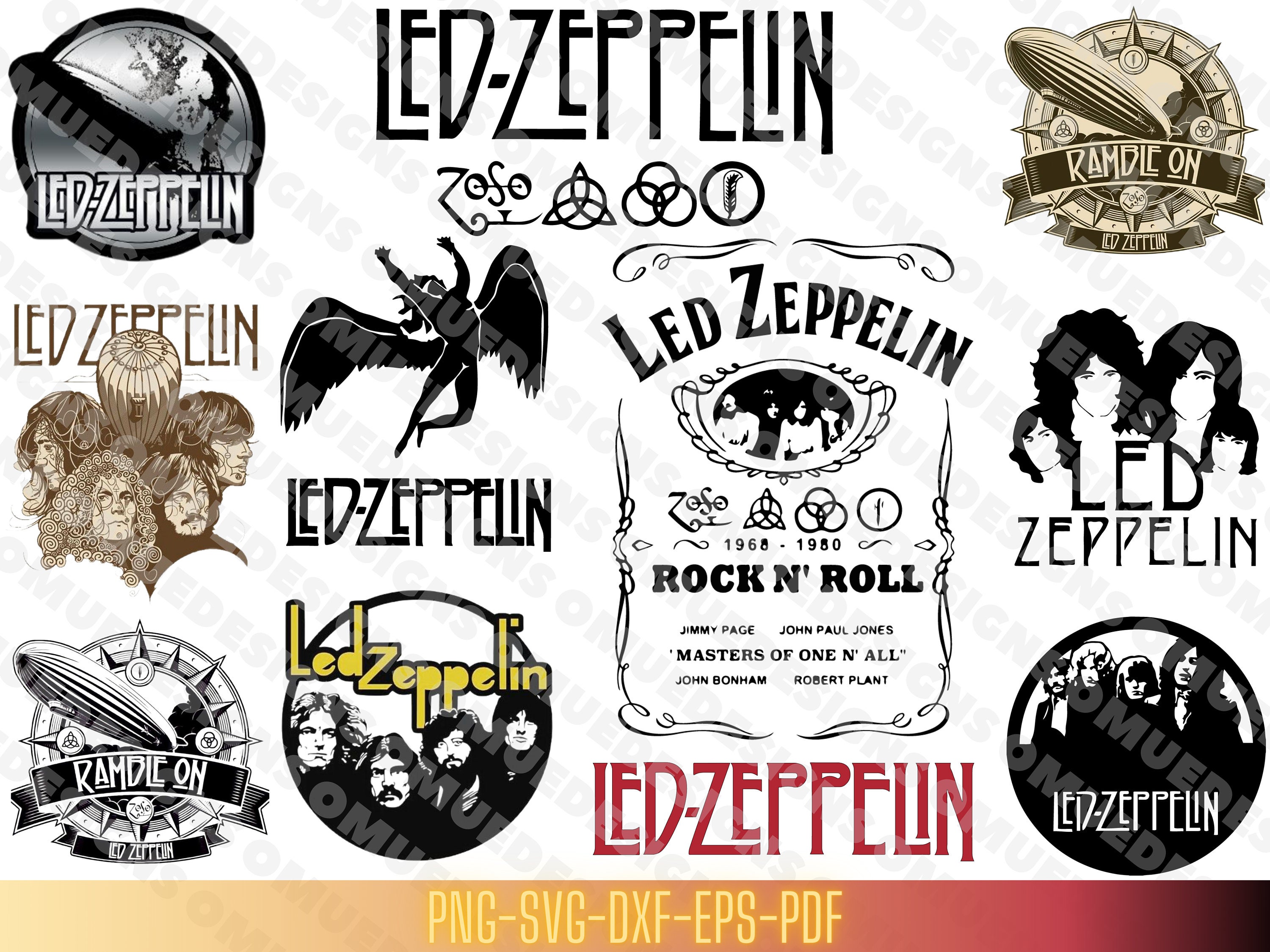 Led Zeppelin Svg Led Zeppelin Svg Bundle Svg File for - Etsy Canada