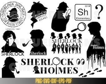 Sherlock Holmes SVG Bundle Svg Png Dxf Eps Pdf Cut File - Etsy UK