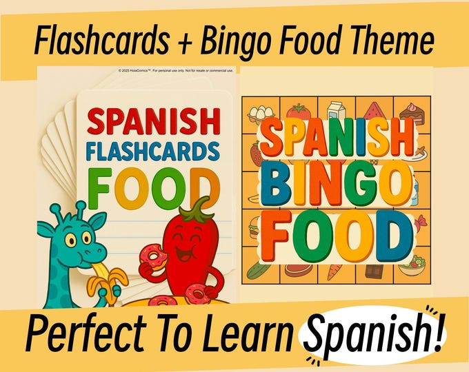 Spanish Bingo Games Bundle, Printable Spanish Learning Activity for ...