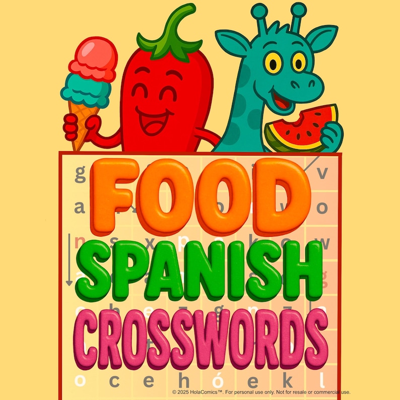 Spanish Crosswords & Word Searches Mega Pack | 7 Workbooks, 7 Topics ...