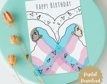 Printable Transgender Card - Etsy