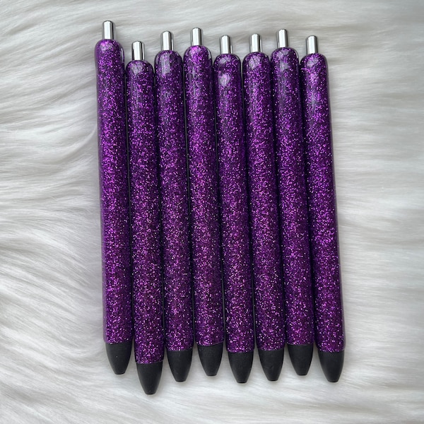 Glitter Purple Ink Pen - Etsy