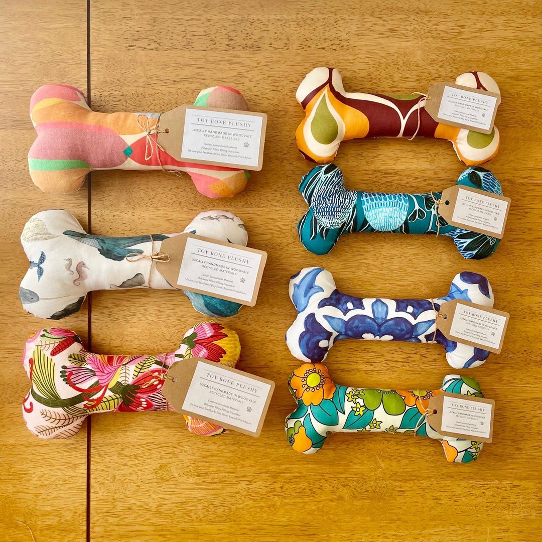 NEW Various Patterns Stylish Plush Dog Toy Bones With or Without ...