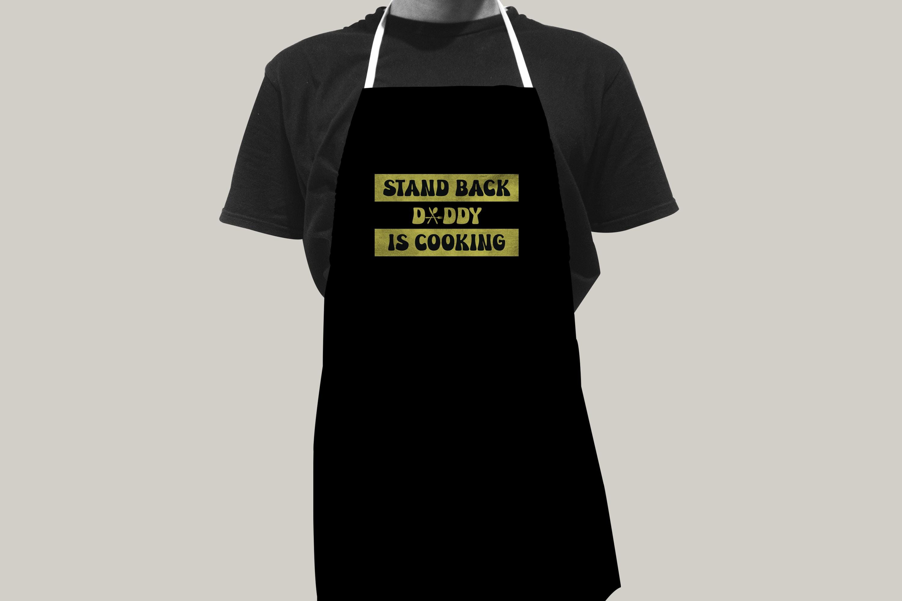 Father Son Apron Set, Stand Back Daddy is Cooking, Funny Chef Apron for ...