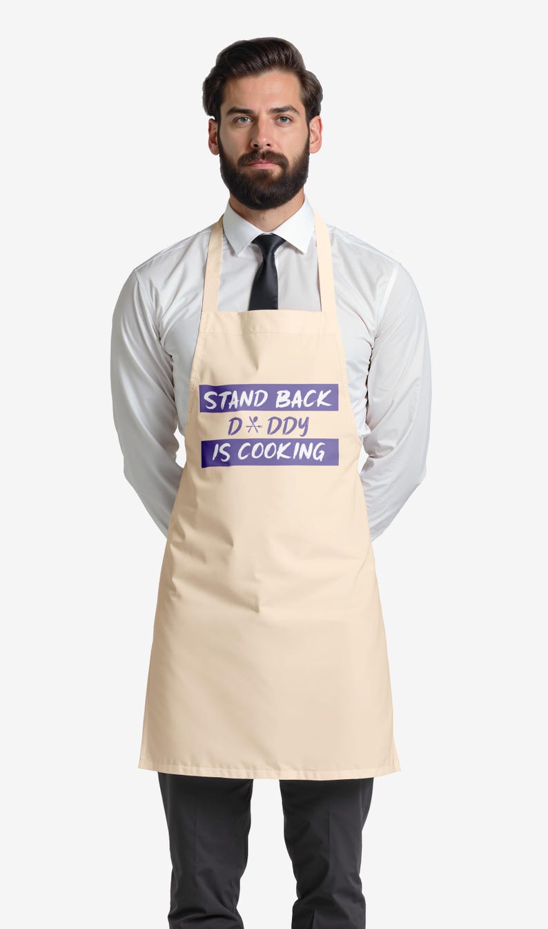 Father Son Apron Set, Stand Back Daddy is Cooking, Funny Chef Apron for ...
