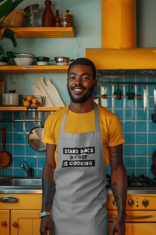 Father Son Apron Set, Stand Back Daddy is Cooking, Funny Chef Apron for ...