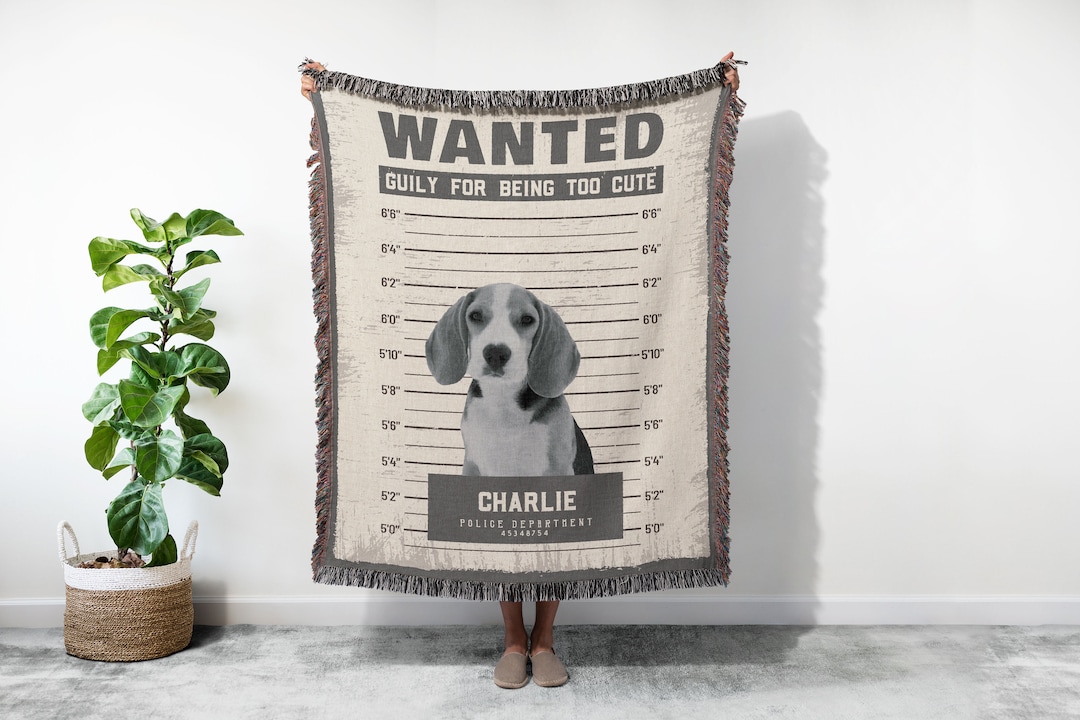 Custom Wanted Pet Woven Blanket, Dog/cat Lover Gift, Present for Dog ...